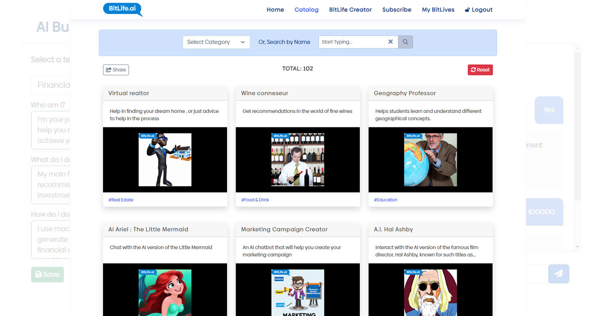 AI Powered Chatbots (GPTs) - BitLife.ai